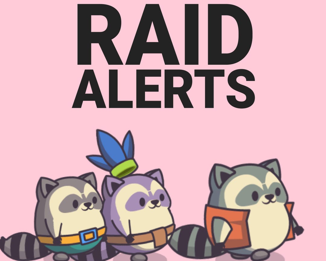 Raccoons Raid Alerts, Cute Chibi Host Kawaii Trash Cat Funny Animal ...