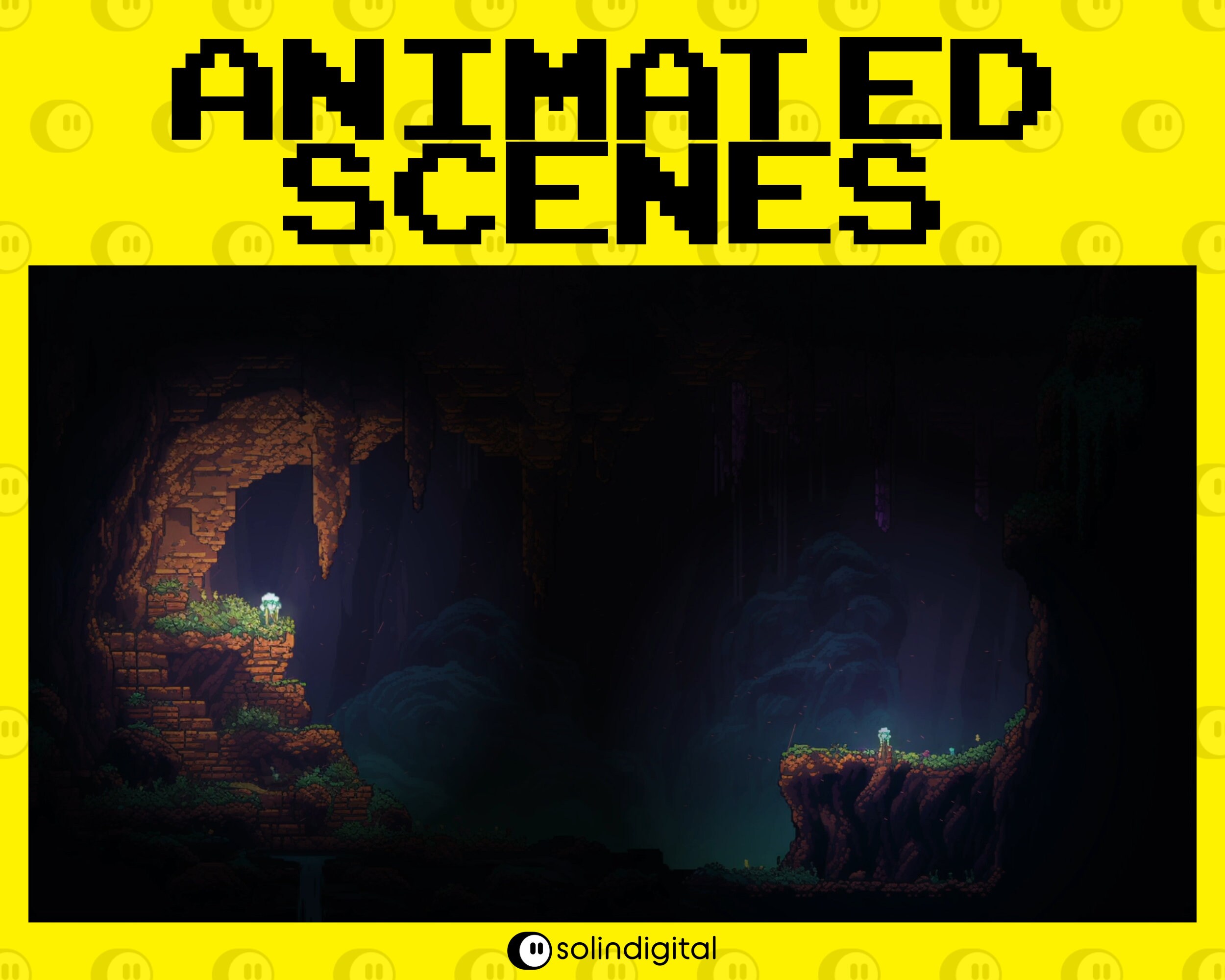 Pixel Cave Animated Scenes BRB Be Right Back Starting Soon - Etsy