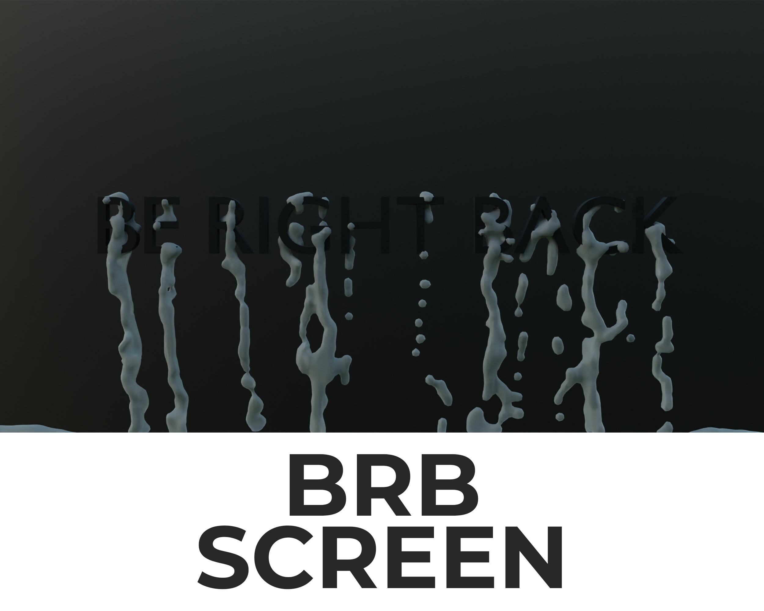 Milk Be Right Back Screen, BRB Animated Scene, Cute Dark Halloween ...