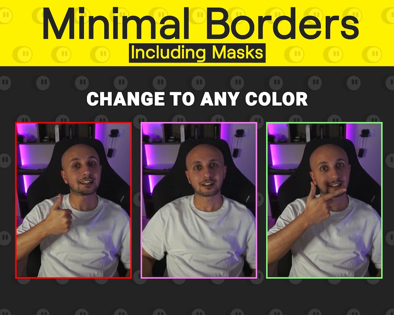 Minimal Border Overlays, Camera Layout for Streaming, Easy to Implement ...