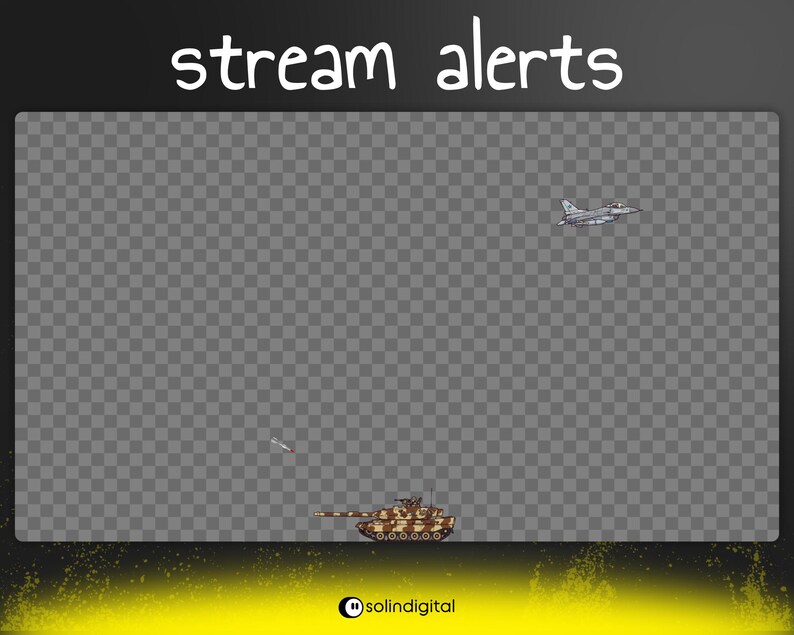 Battleground Stream Alerts, Tank Fighter Jet Soldier Military Overlays ...