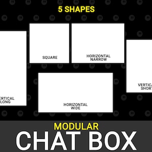 Modular Twitch Chat Box, 3 Layers, 5 Shapes, 11 Transparency, 4 ...