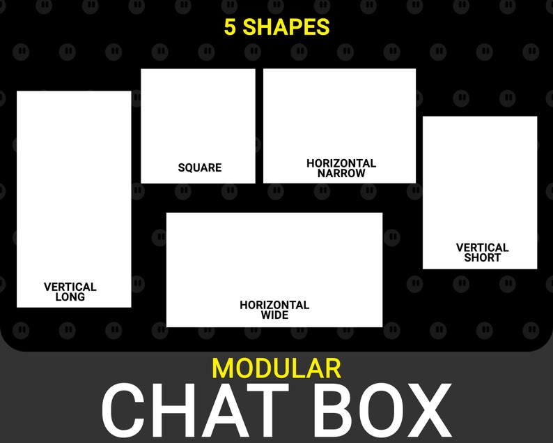 Modular Twitch Chat Box, 3 Layers, 5 Shapes, 11 Transparency, 4 ...