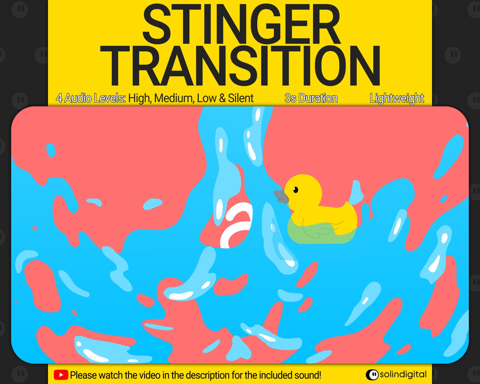 Rubber Duck Stinger Transitions, Animated Twitch Overlays With Sound ...
