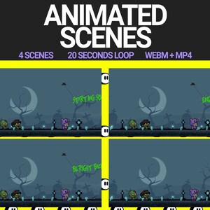 Graveyard Zombies Animated Scenes, BRB, Be Right Back, Starting Soon ...