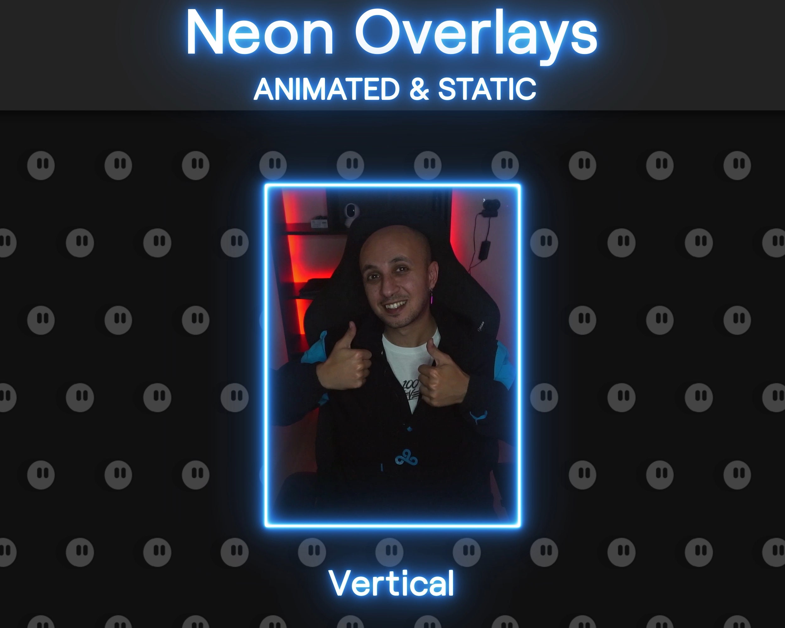 Neon Overlays Animated and Static Camera Borders for - Etsy