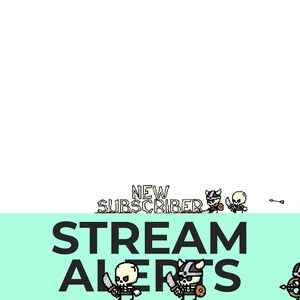 Tiny Pixel Skeleton Animated Alerts for Twitch Streams, Cute Kawaii ...
