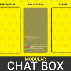 Modular Twitch Chat Box, 3 Layers, 5 Shapes, 11 Transparency, 4 ...