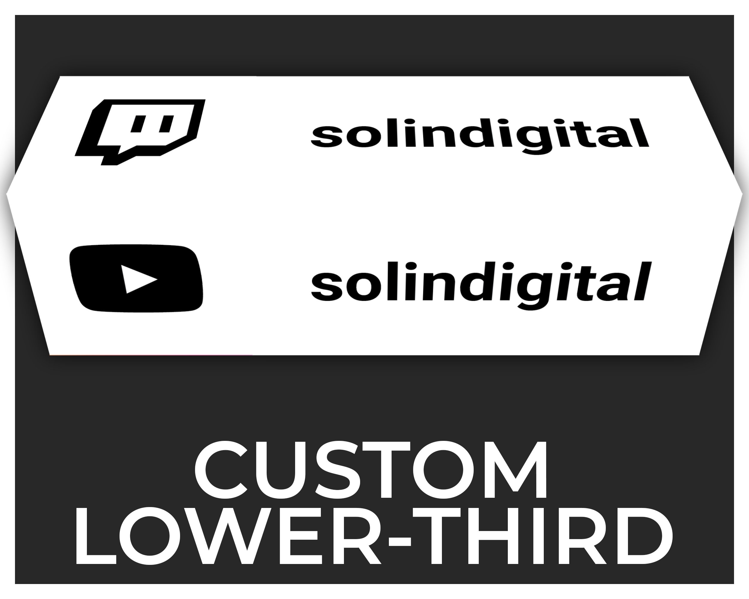 Custom Social Media Lower Thirds for Twitch Overlays Animated - Etsy