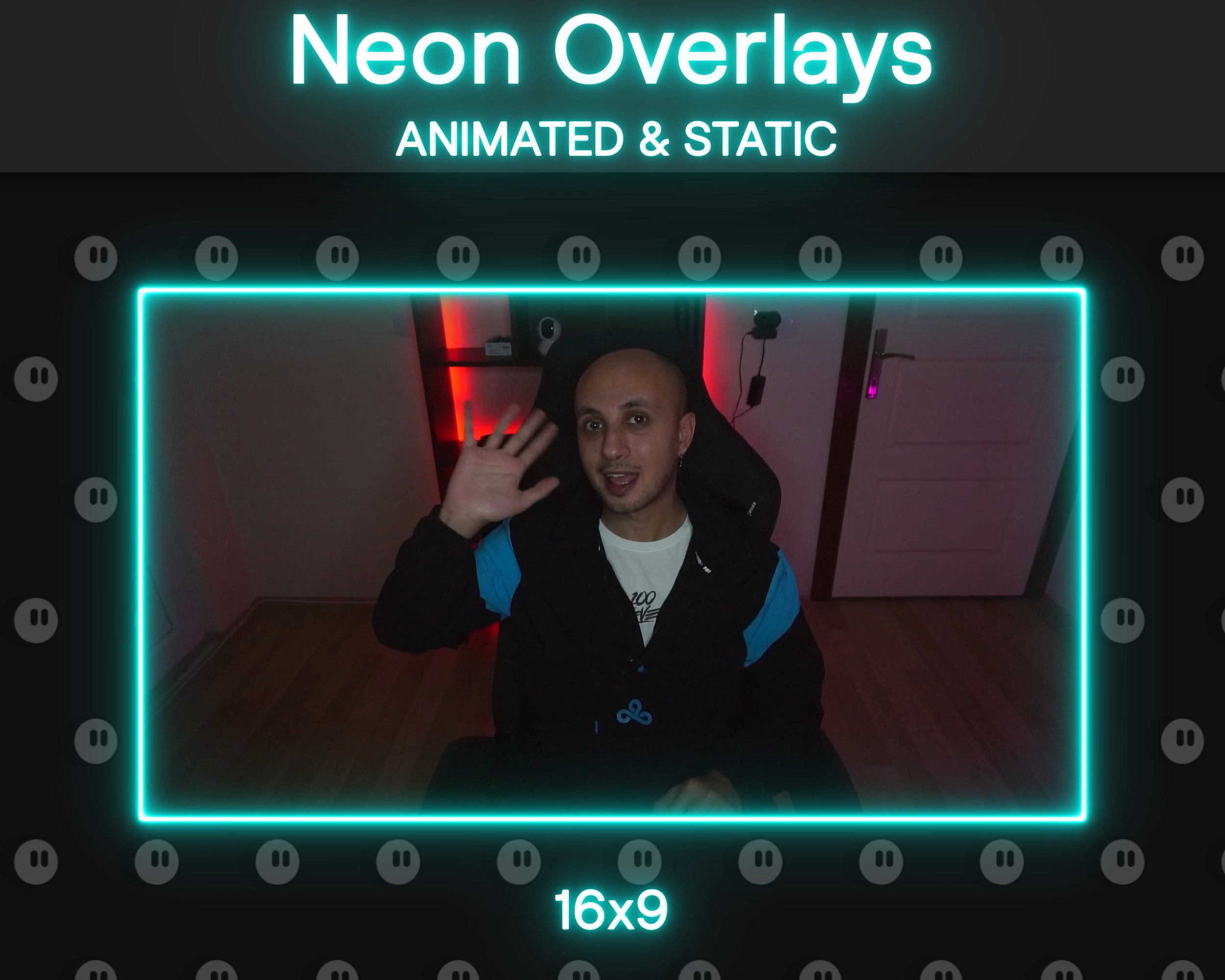 Neon Overlays, Animated and Static Camera Borders for Streaming, Cute ...
