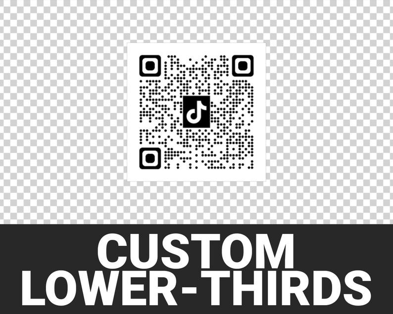Custom QR Code Social Media Lower Thirds for Twitch Overlays - Etsy
