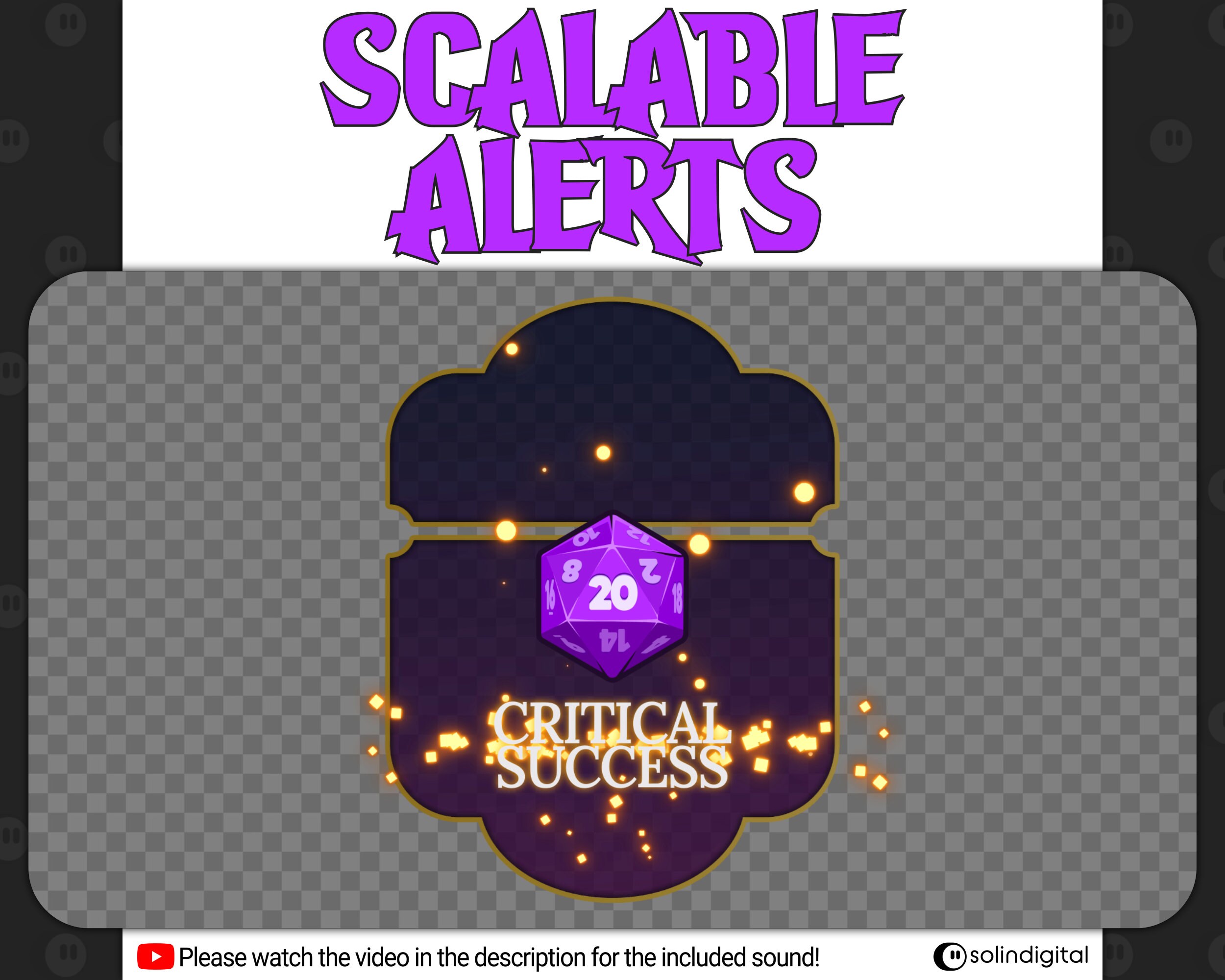 Dice Roll Scalable Alerts for Twitch, Animated Dragon Dungeon Tabletop ...