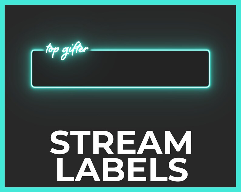 Animated Neon Stream Labels Twitch Labels Latest Follower - Etsy