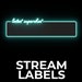 Animated Neon Stream Labels, Twitch Labels, Latest Follower Subscriber ...