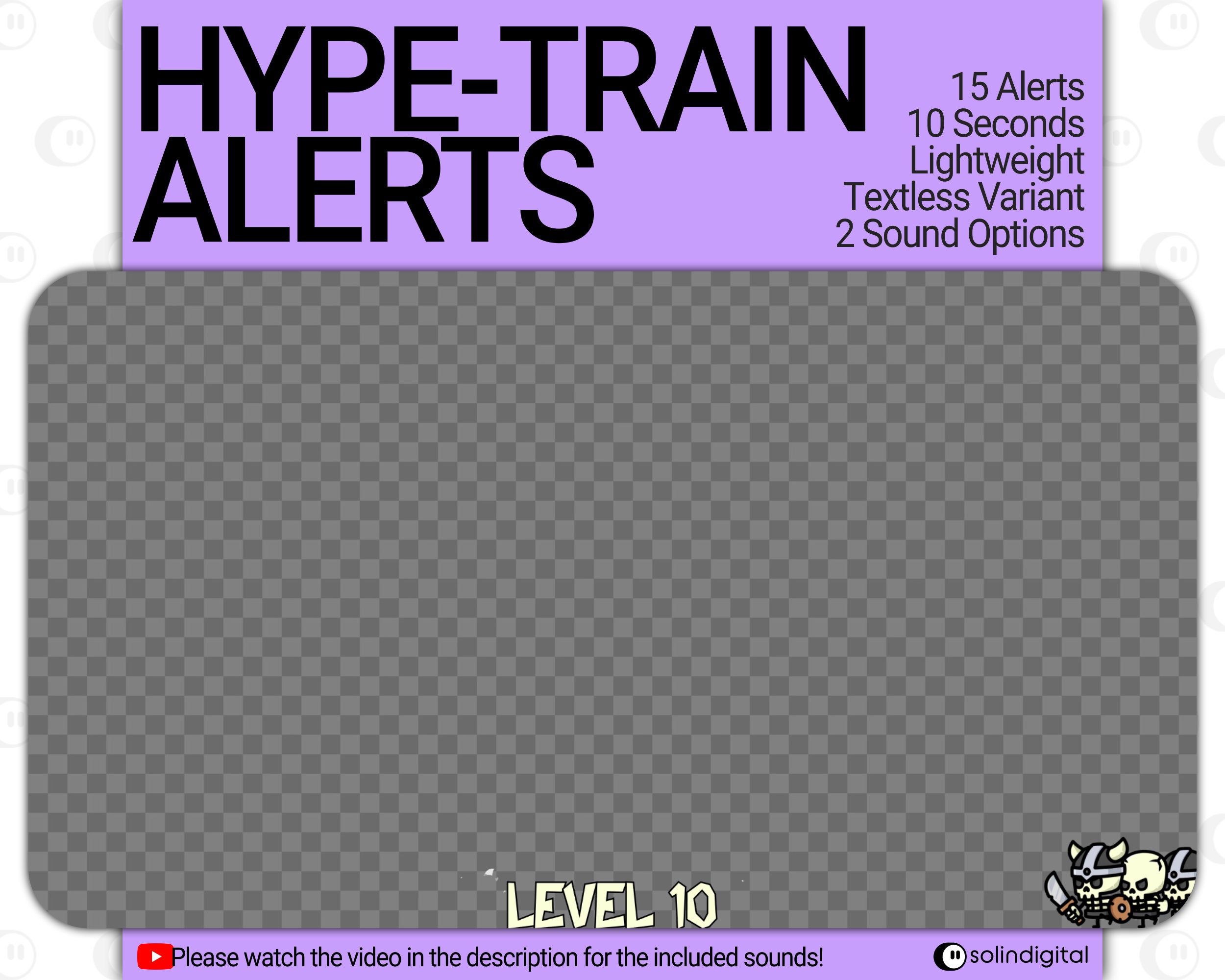 Tiny Skeletons Hype Train Alerts With Levels, Cute Funny Kawaii Twitch ...