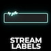 Animated Neon Stream Labels, Twitch Labels, Latest Follower Subscriber ...