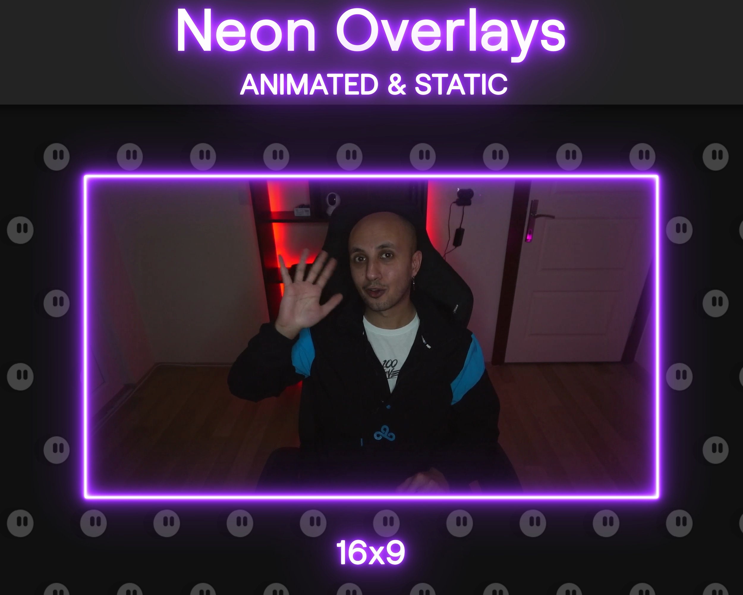 Neon Overlays Animated and Static Camera Borders for - Etsy