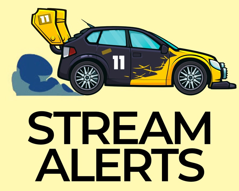 Rally Car Animated Alerts for Twitch Streams, Racing Vehicle Overlay ...