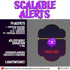 Dice Roll Scalable Alerts for Twitch, Animated Dragon Dungeon Tabletop ...