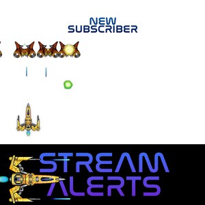 Space Shooter Animated Alerts for Twitch Streams, Sci-fi Retro Alert ...