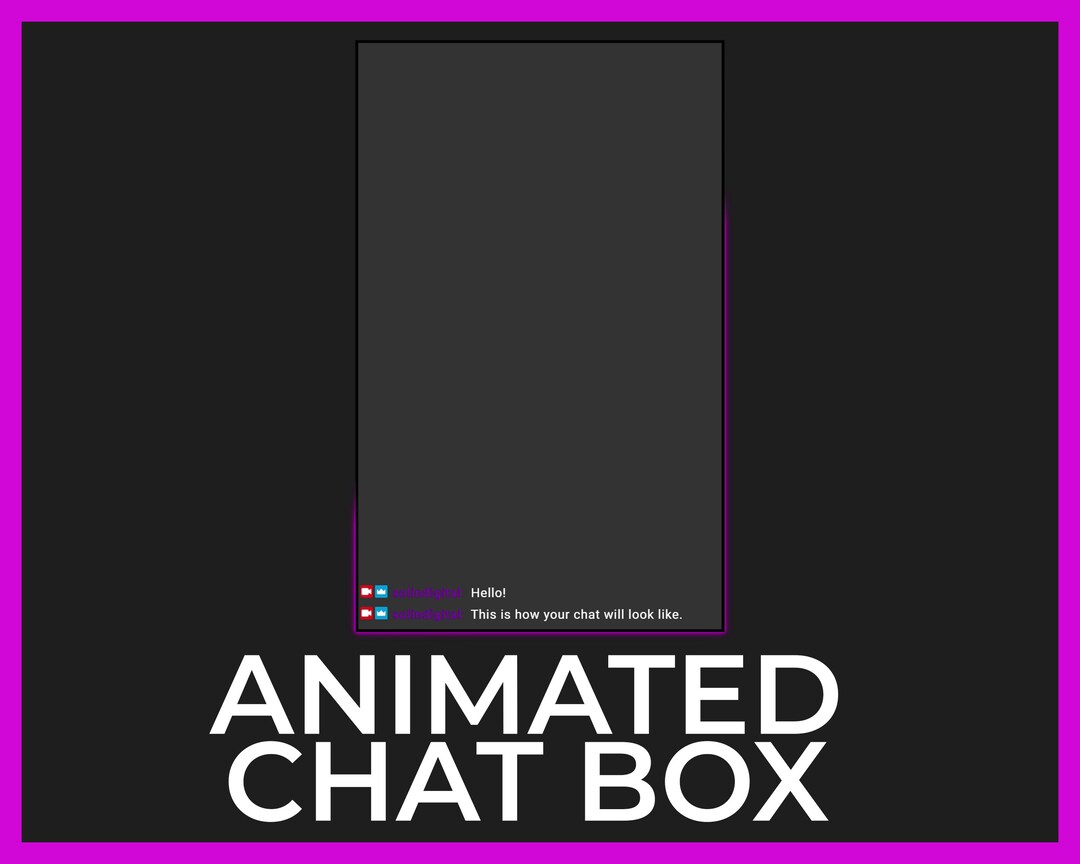 Twitch Animated Chat Box, Scalable, Mix and Match Stream Overlays for ...