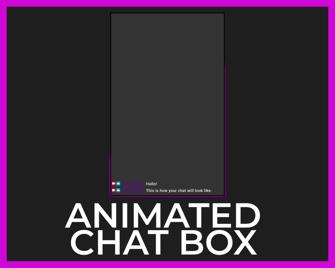 Twitch Animated Chat Box, Scalable, Mix and Match Stream Overlays for ...