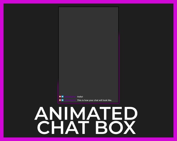 Twitch Animated Chat Box Scalable Mix and Match Stream | Etsy