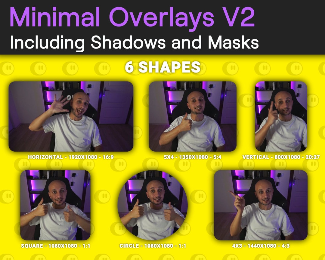 Minimal Overlays V2 Camera Borders and Shadows for Streaming - Etsy Canada