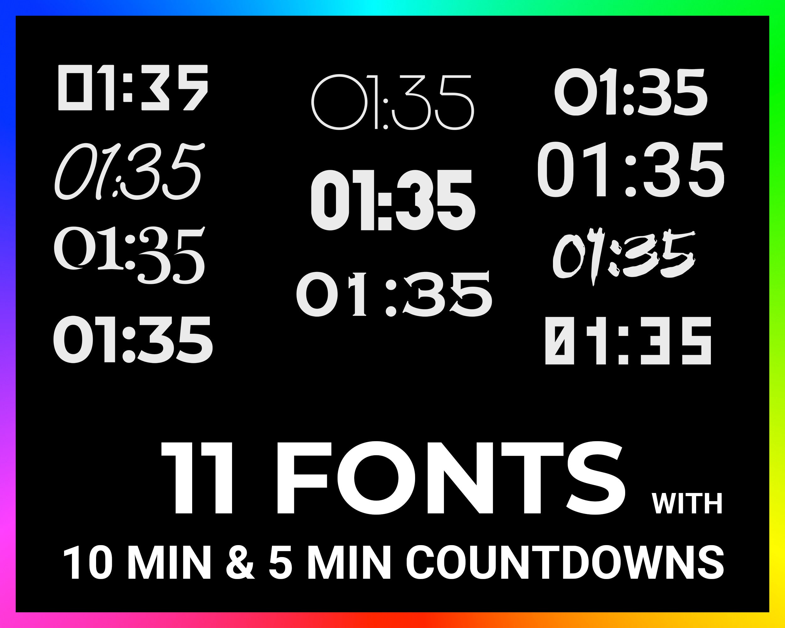Stream Countdown, Stream Starting Timer With Multiple Fonts, 5 Minutes ...