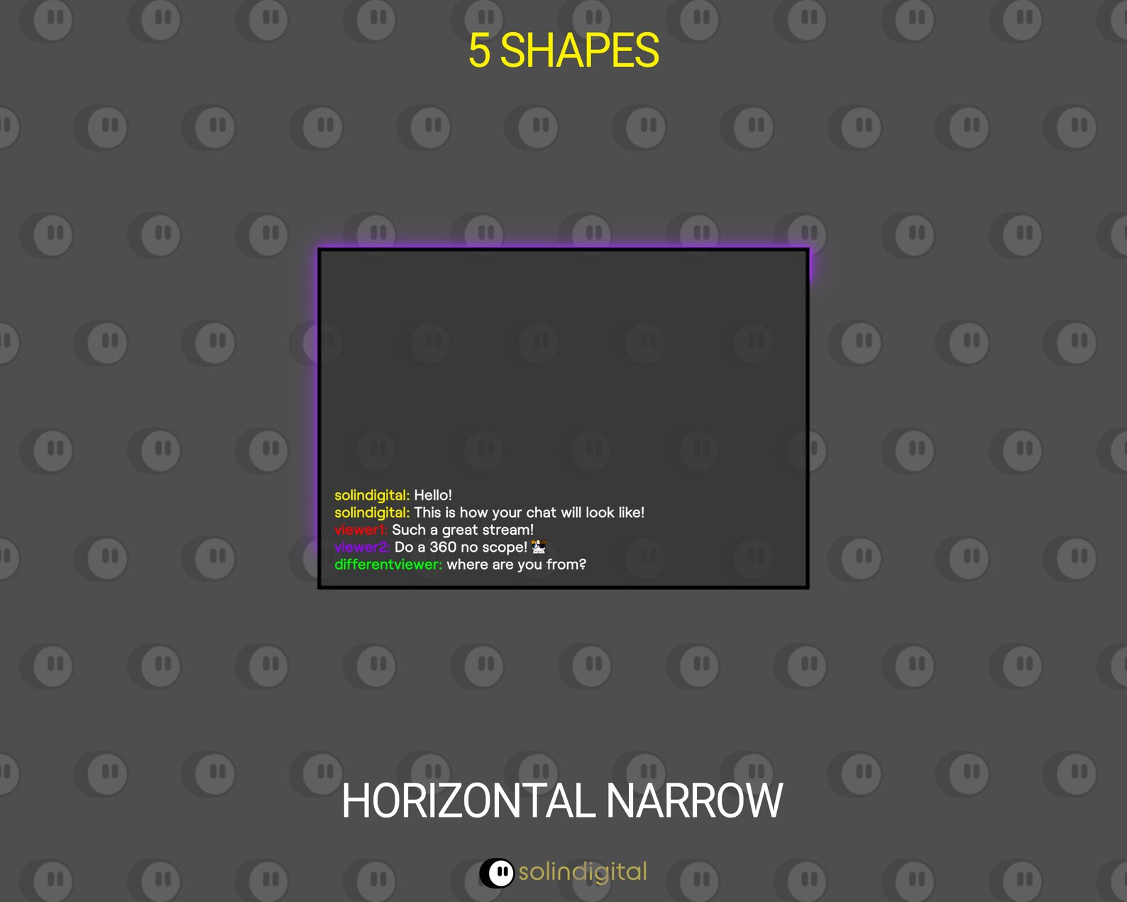 Rotating Light Twitch Chat Box, 2 Layers, 5 Shapes, Animated Cute Neon ...