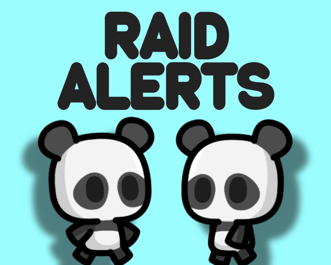 Tiny Panda Raid Alerts for Twitch, Animated Cute Chibi Bear Animal Host ...