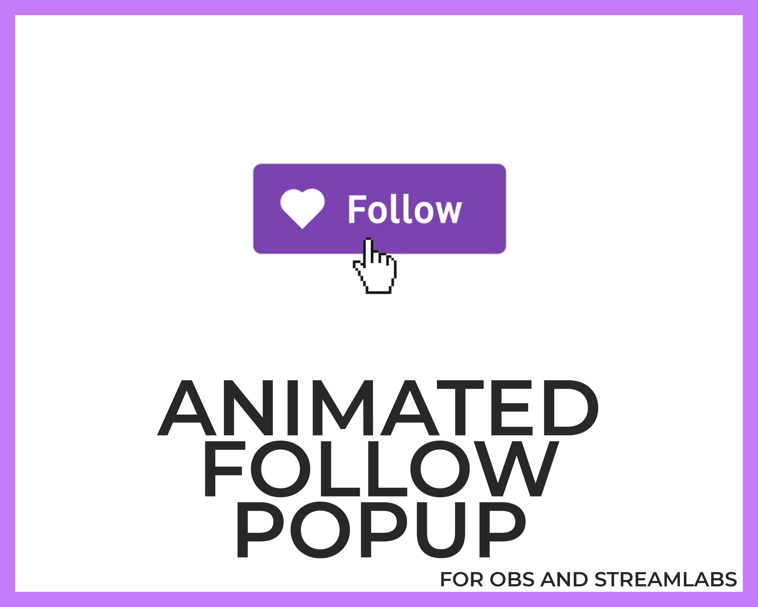Animated Twitch Fire Follow Pop-up Overlay Scalable Easy to - Etsy