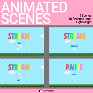Game Title Screen Animated Scenes, BRB, Be Right Back Screen, Twitch Overlay Assets for ...