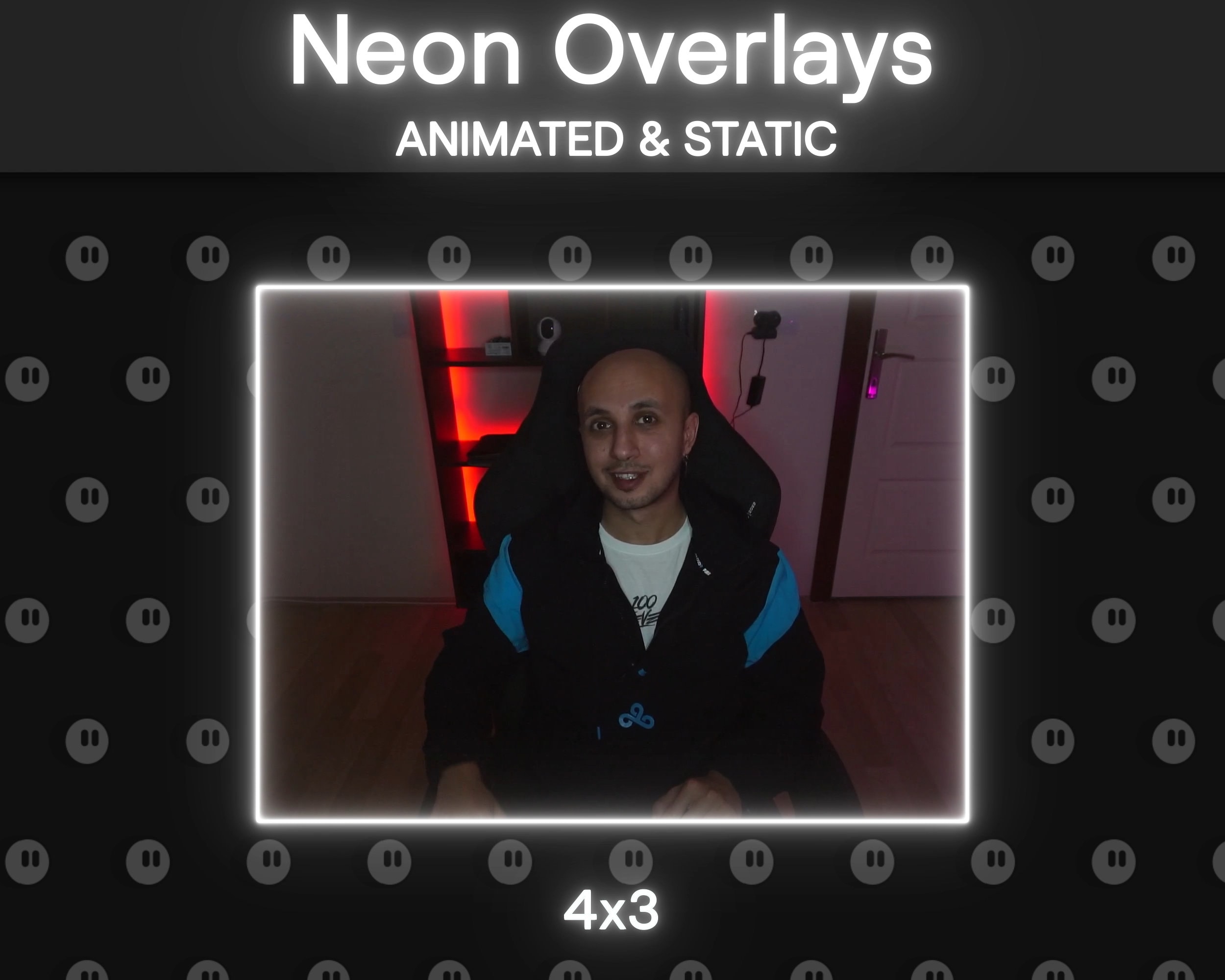Neon Overlays Animated and Static Camera Borders for - Etsy