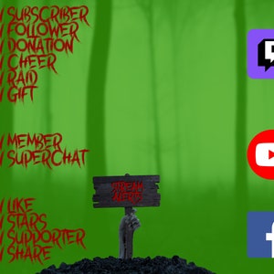 Zombie Alerts for Twitch Streams, Spooky Horror Halloween Themed ...