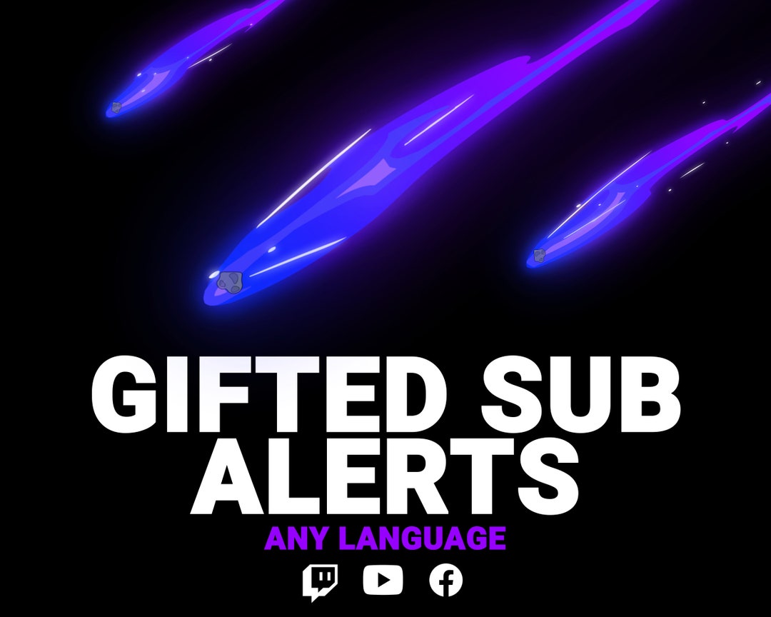 Meteor Gifted Sub Alerts, Comet Fall Impact Fire Subscriber Bomb ...
