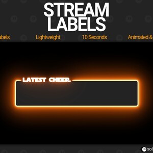 Animated Orange Saber Stream Labels, Twitch Labels, Latest Follower ...