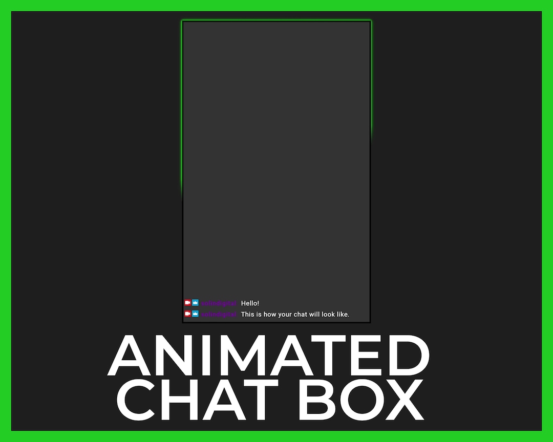 Twitch Animated Chat Box, Scalable, Mix and Match Stream Overlays for ...
