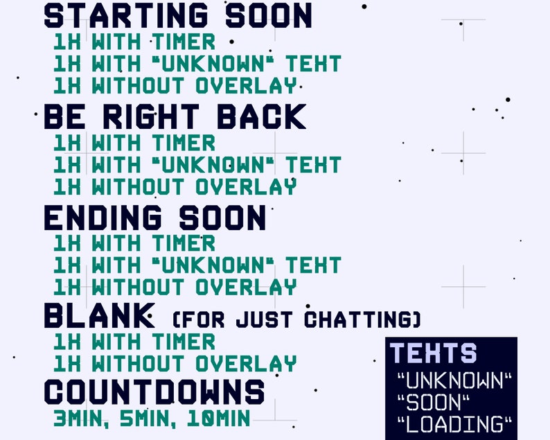 Sci-fi Animated Scenes With Countdowns BRB Be Right Back - Etsy