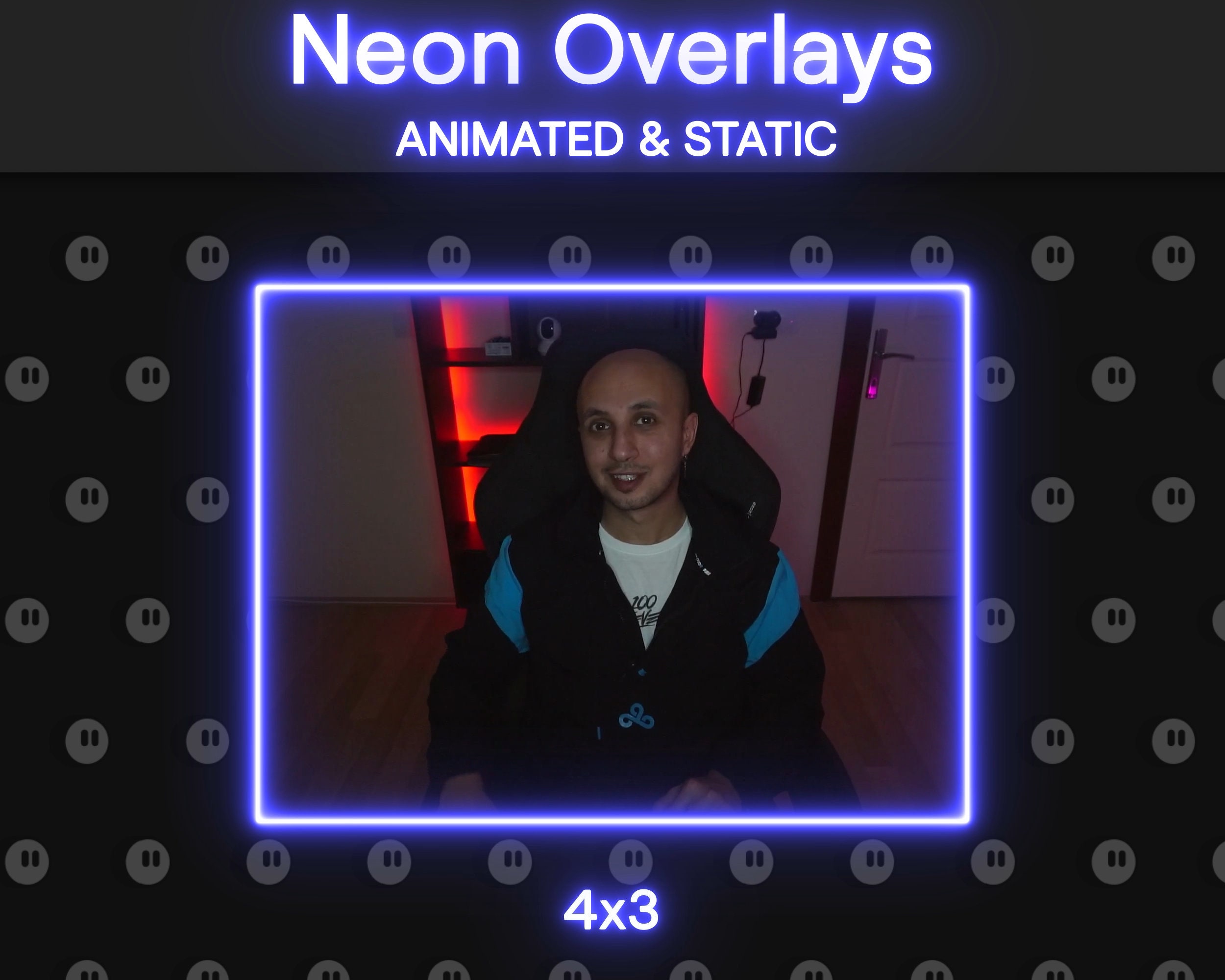 Neon Overlays Animated and Static Camera Borders for - Etsy