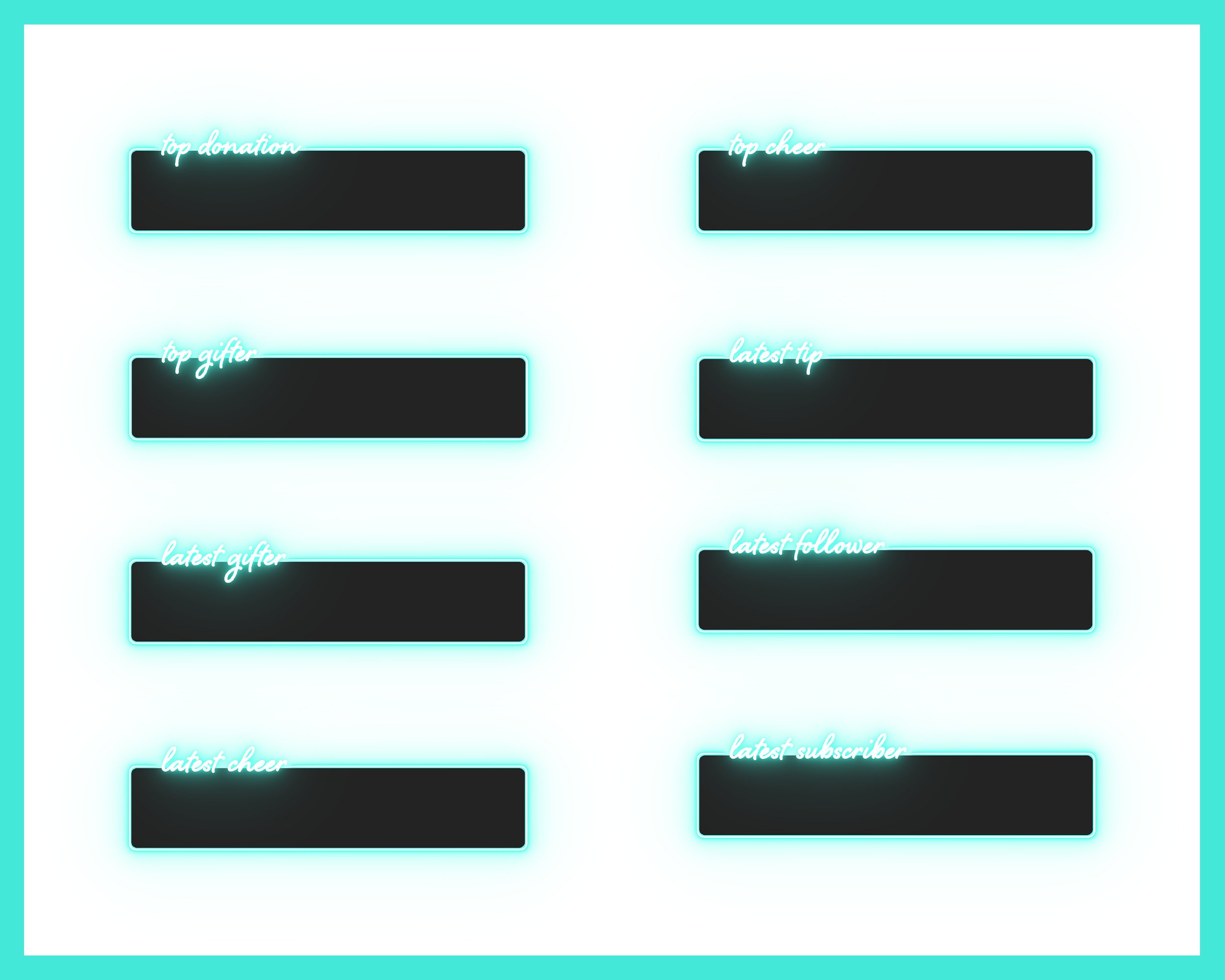 Animated Neon Stream Labels Twitch Labels Latest Follower - Etsy Canada