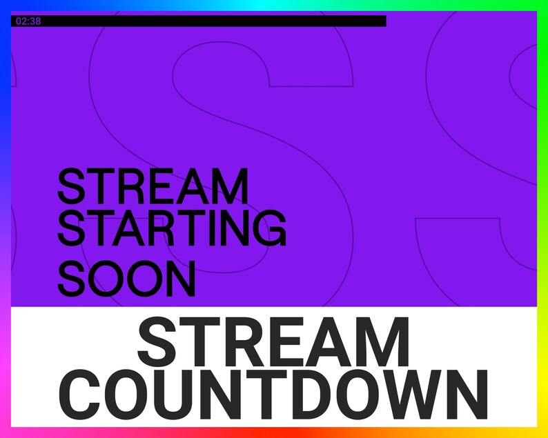 Stream Countdown Stream Starting Timer With Multiple Fonts 5 - Etsy