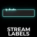 Animated Neon Stream Labels, Twitch Labels, Latest Follower Subscriber ...