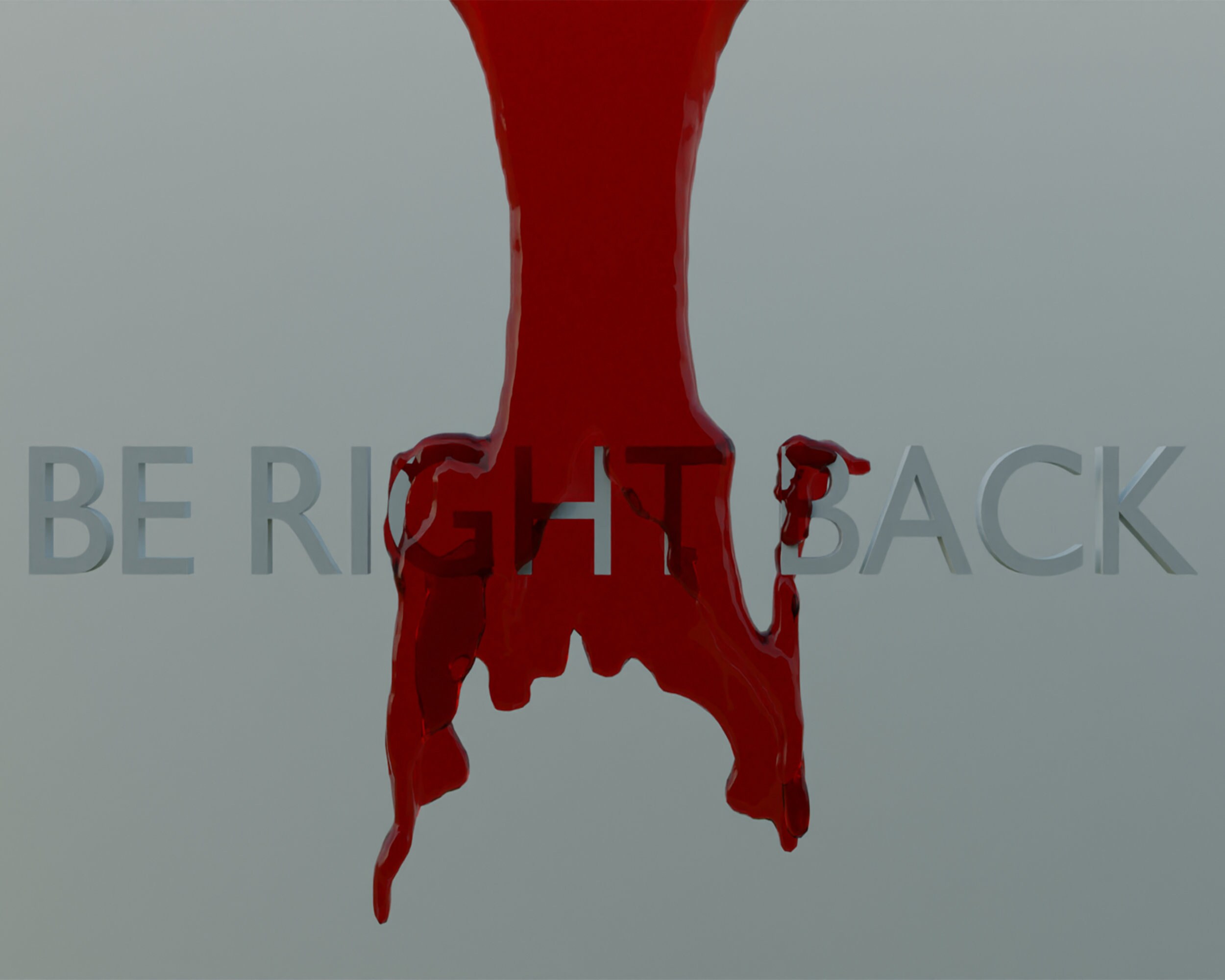 Blood Be Right Back Screen, BRB Animated Scene, Spooky Horror Halloween ...