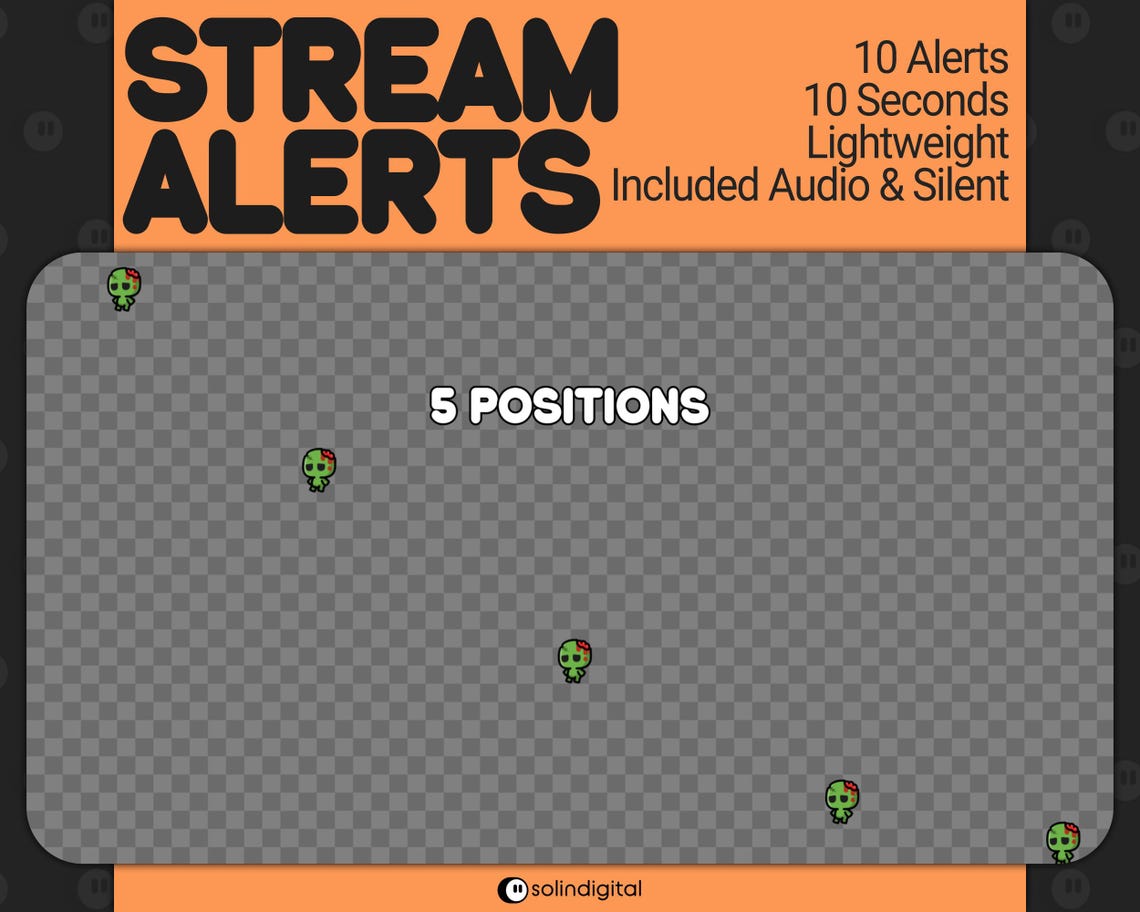 Tiny Zombie Stream Alerts for Twitch, Animated Cute Chibi Spooky ...