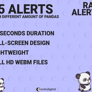 Panda Raid Alerts, Cute Chibi Host Kawaii Bear Funny Animal Animated ...