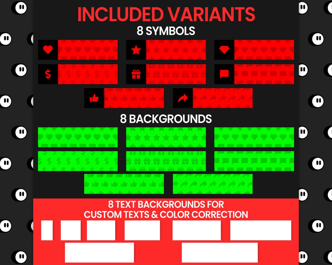 Sleek Stream Labels, Minimalist Cute Clean Animated Static Overlay ...