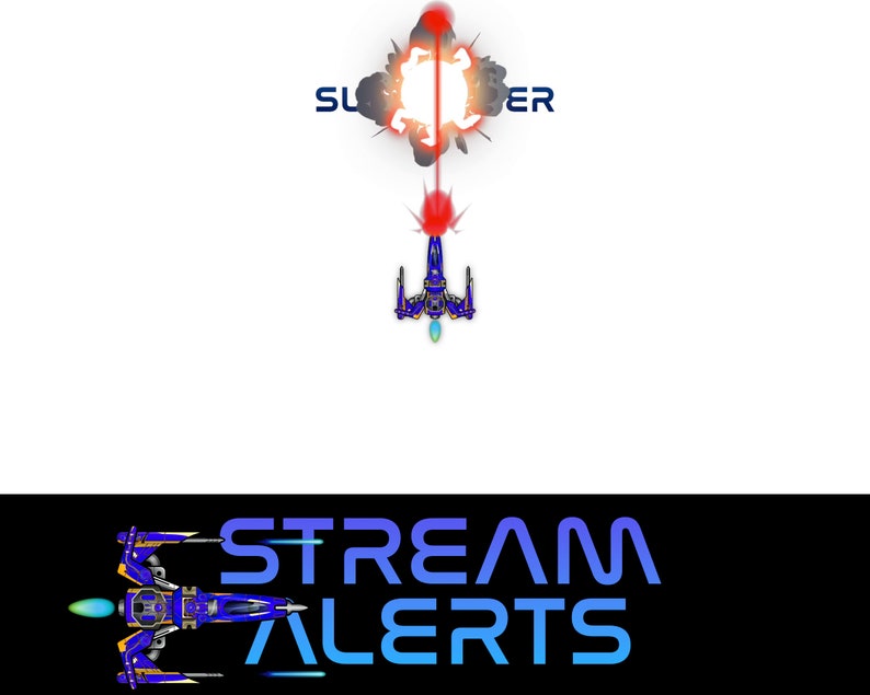 Space Shooter Animated Alerts for Twitch Streams, Sci-fi Retro Alert ...