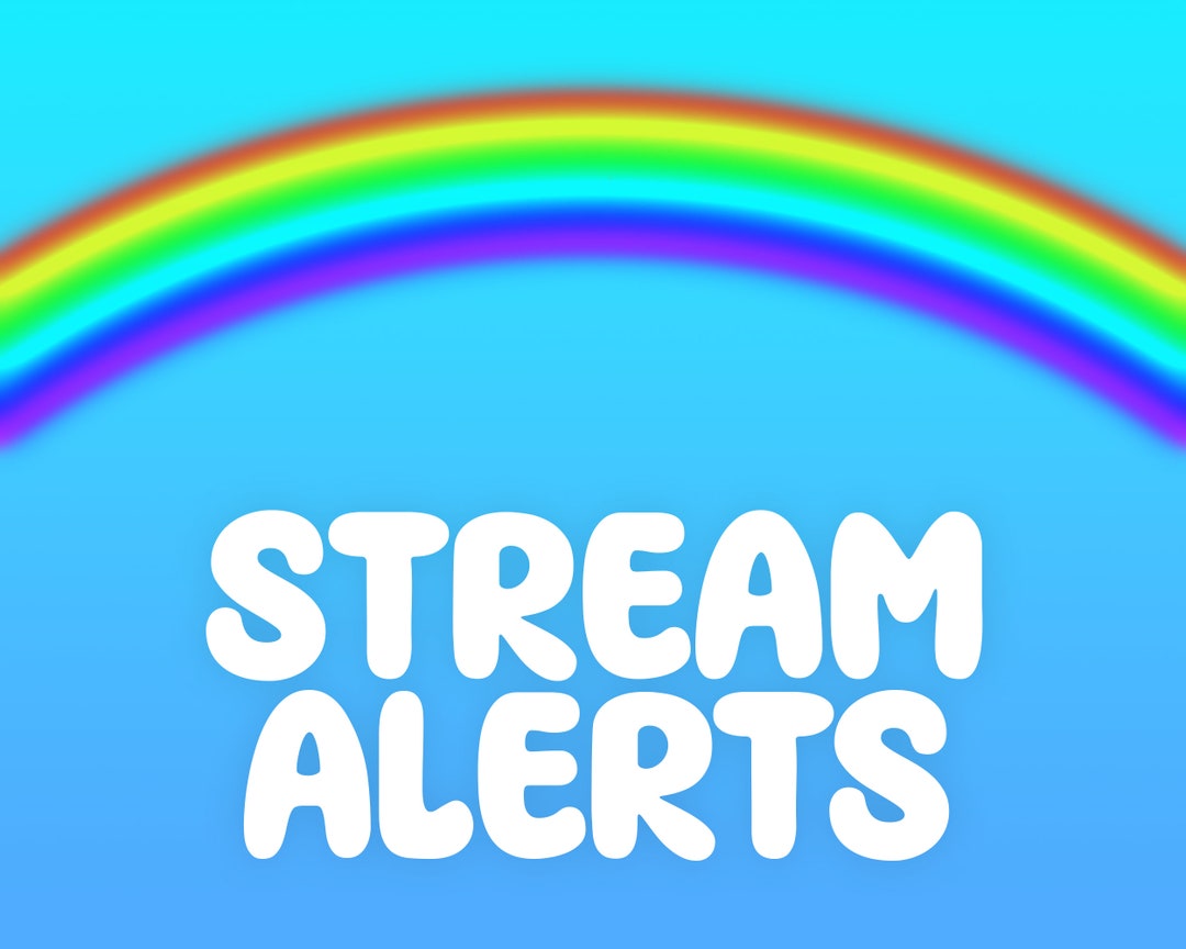 Rainbow Stream Alerts for Twitch, Cute Colorful Retro Lightweight ...