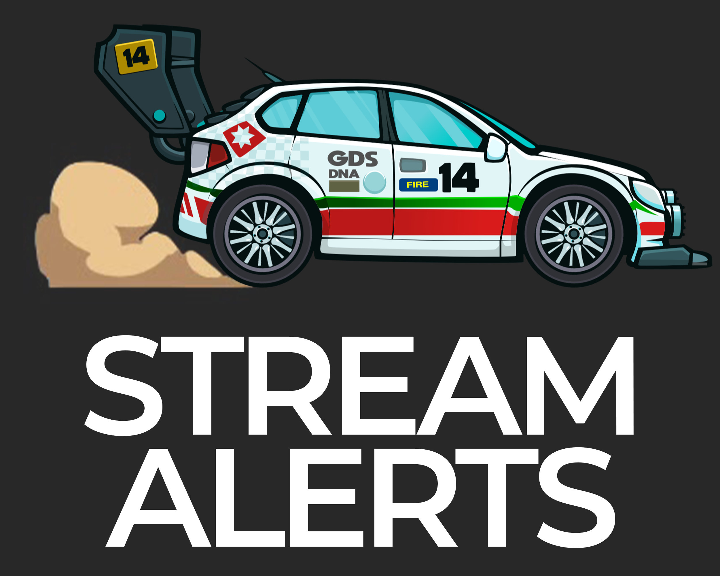 Rally Car Animated Alerts for Twitch Streams, Racing Vehicle Overlay ...